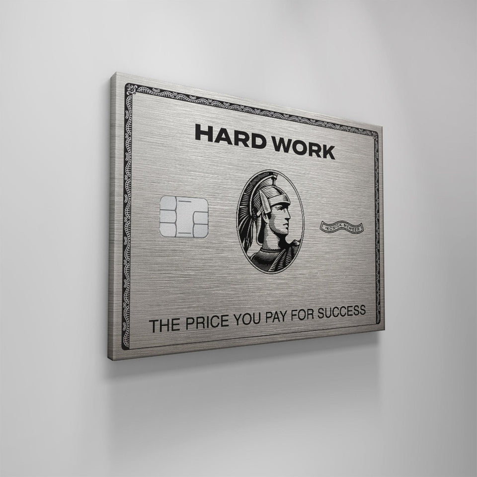 Office Canvas Art | Hard Word Card - High-Quality Art