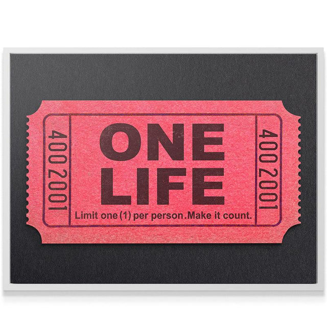 Motivational Canvas Art - One Life - Gary Vaynerchuk | IKONICK
