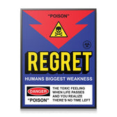 Inspirational Canvas Wall Art - Regret | Official IKONICK Art