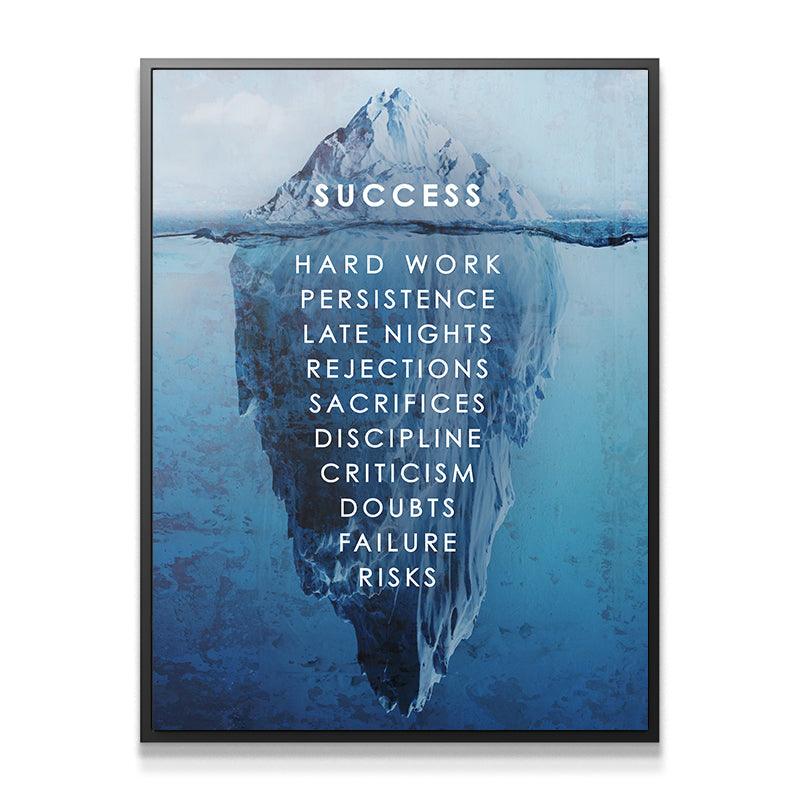 Inspirational Art & Prints - Success Iceberg | Designed by IKONICK