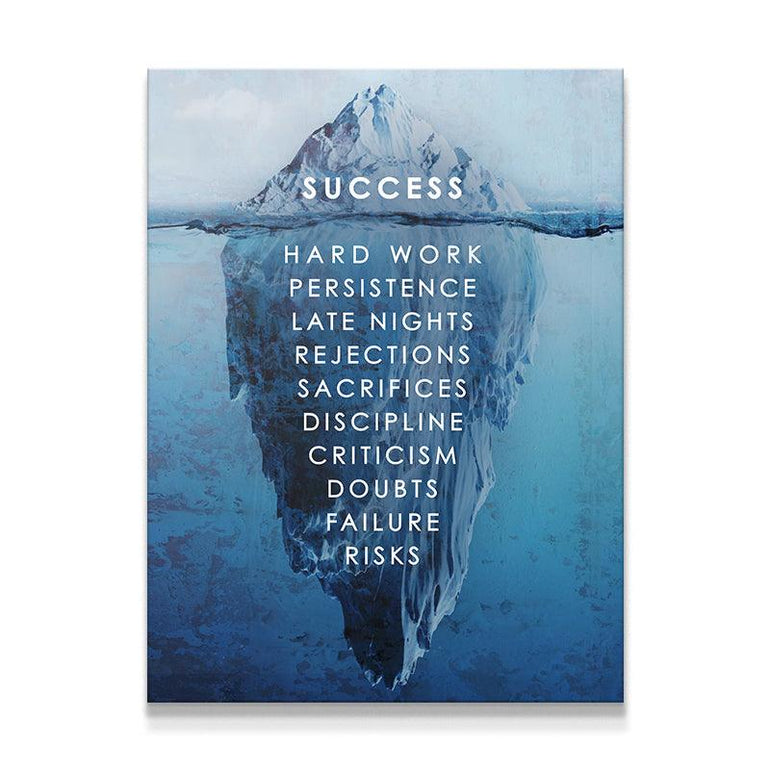 Inspirational Art & Prints - Success Iceberg | Designed by IKONICK