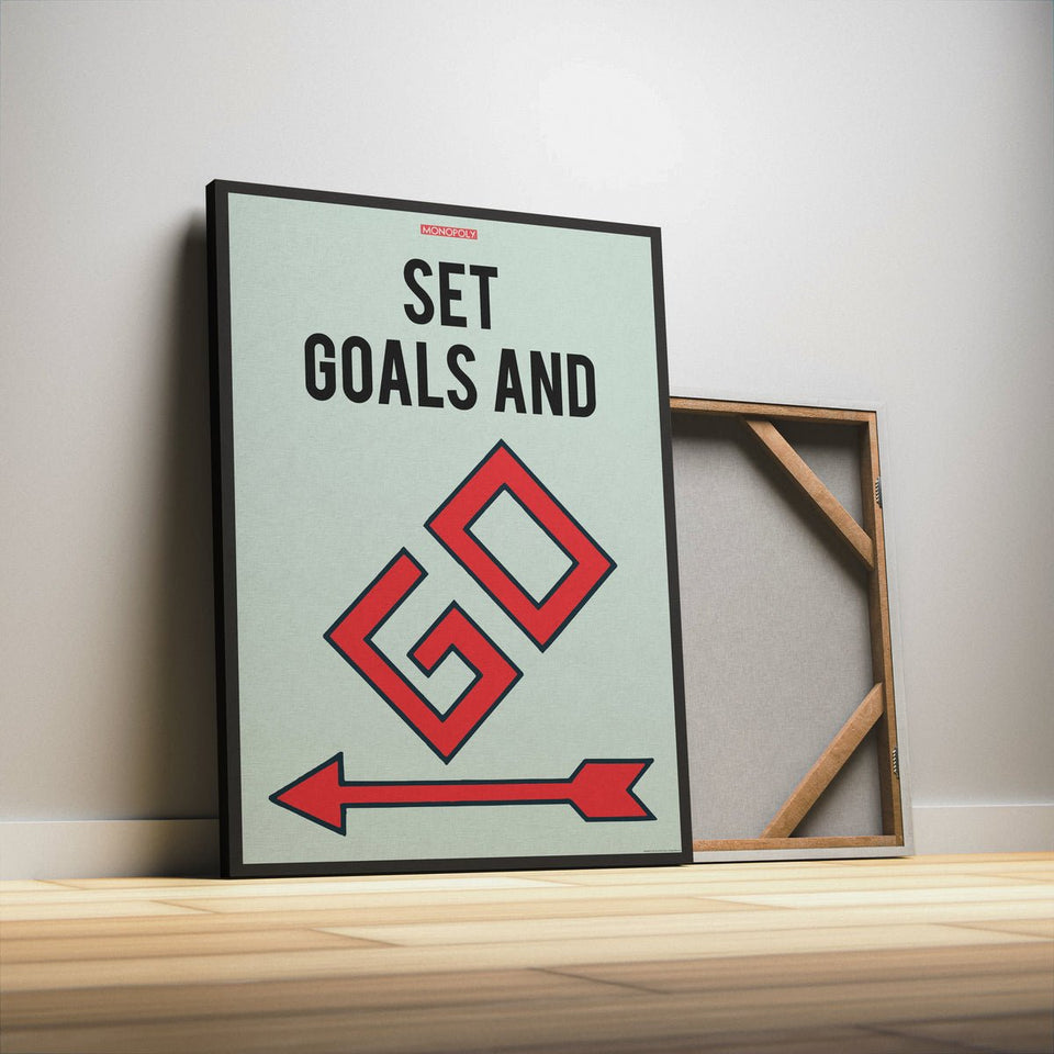 Licensed Monopoly Wall Art - Set Goals and Go | Only from IKONICK
