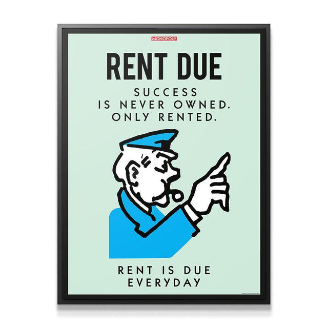 Monopoly - Rent Due Canvas Wall Art - Official IKONICK Art