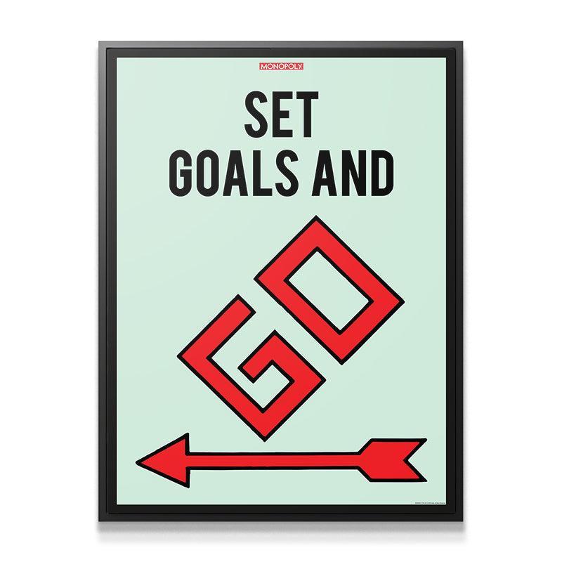 Licensed Monopoly Wall Art - Set Goals and Go | Only from IKONICK