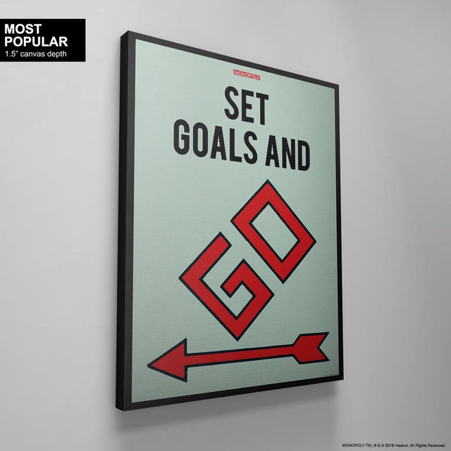 Licensed Monopoly Wall Art - Set Goals and Go | Only from IKONICK