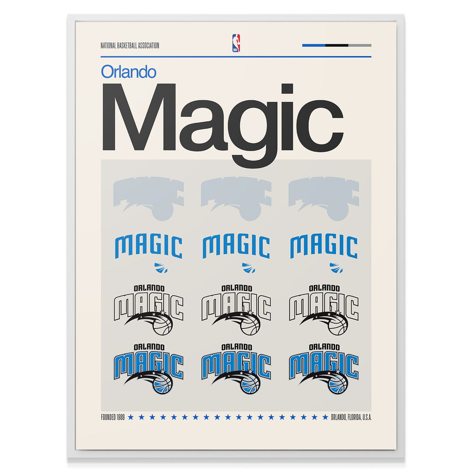 Deconstructed Logo - Magic - Officially Licensed NBA Canvas Art