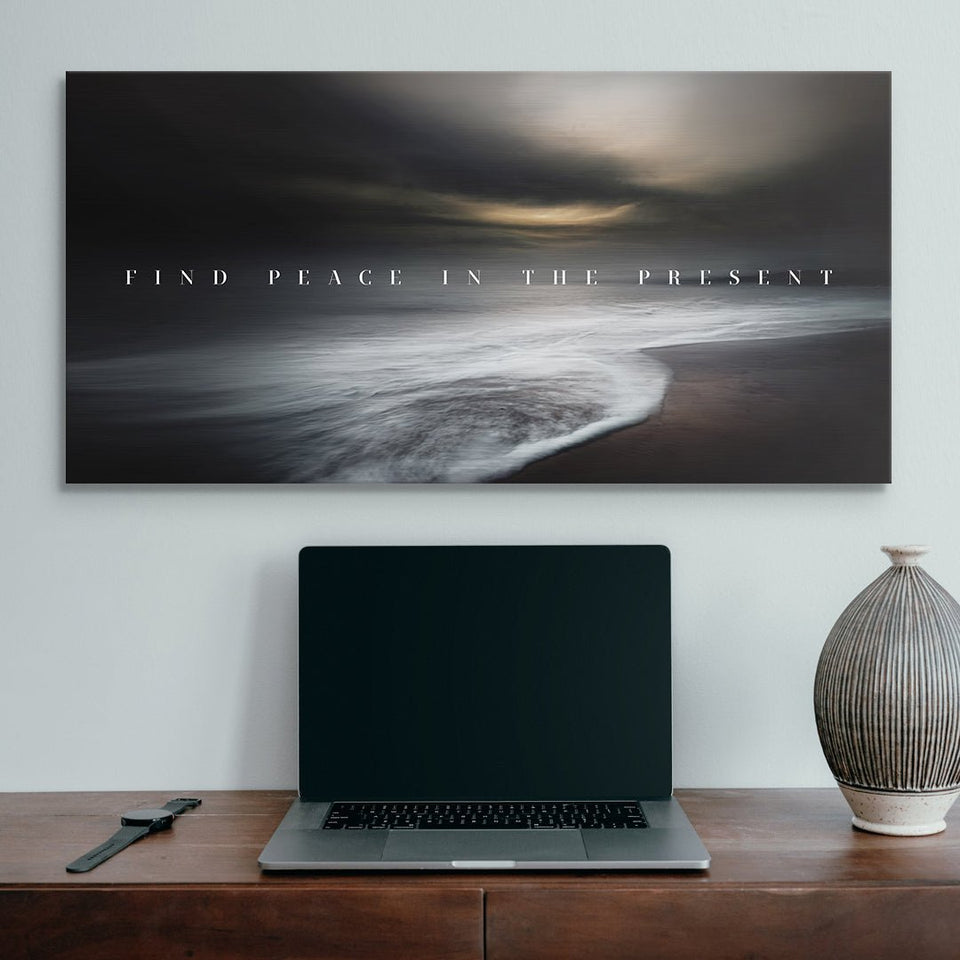 Inspirational Workspace Art - Find Peace In The Present | Official ...