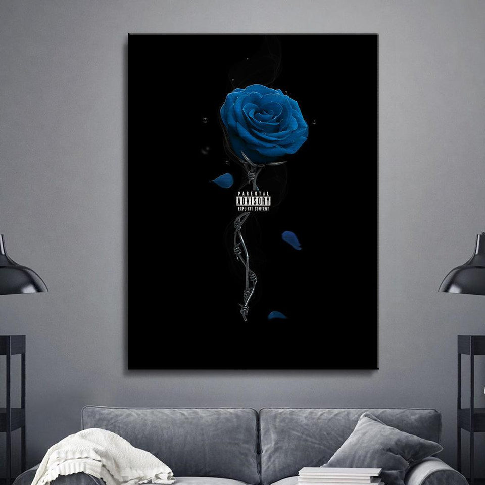 Pop Smoke Rose Art - Shoot for the Stars, Aim for the Moon | IKONICK