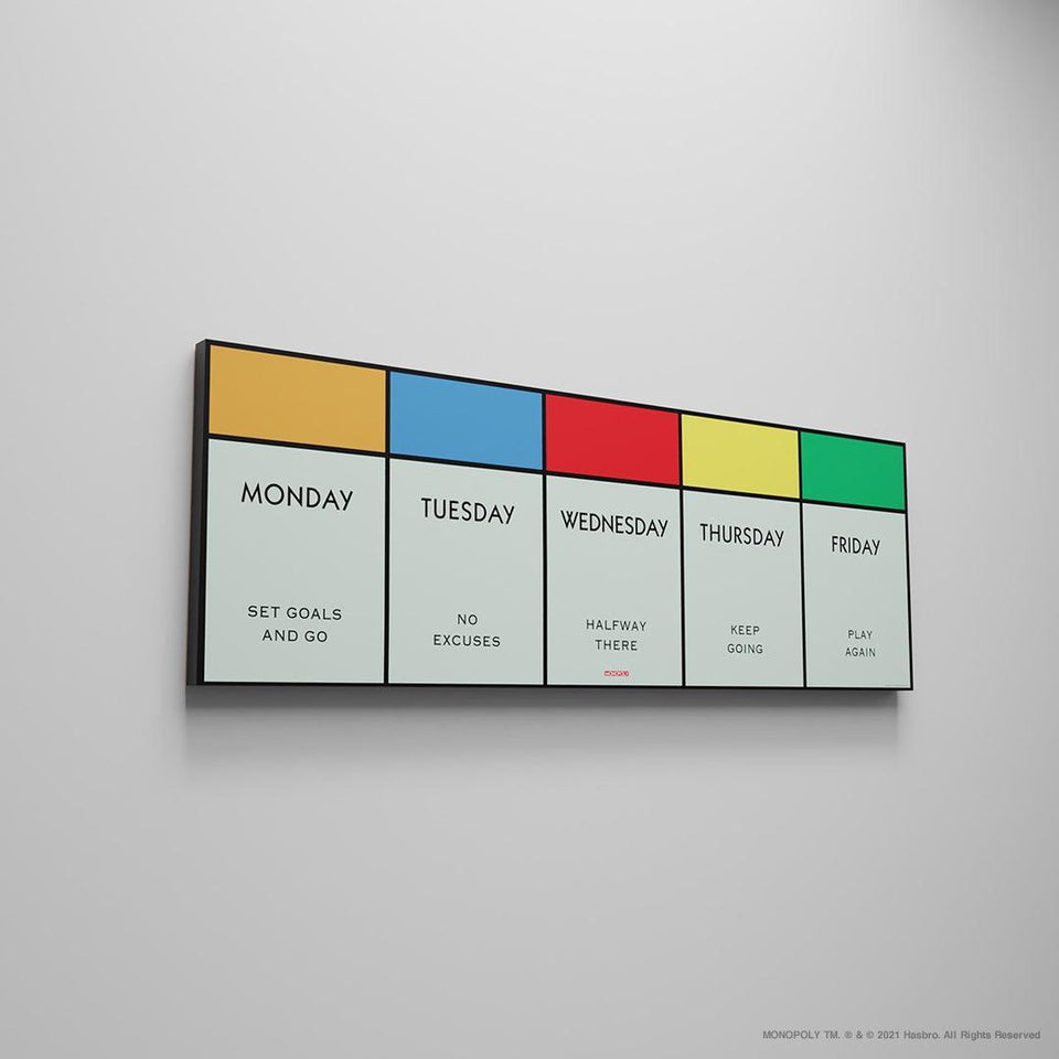 Buy Monopoly Office Art - Work Week | Officially Licensed Canvas Art