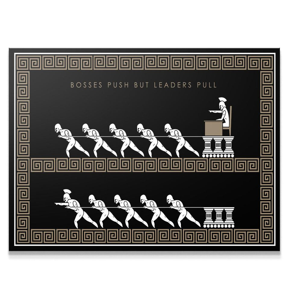 Shop Motivational Art for Office - Boss vs. Leader | Canvas Art
